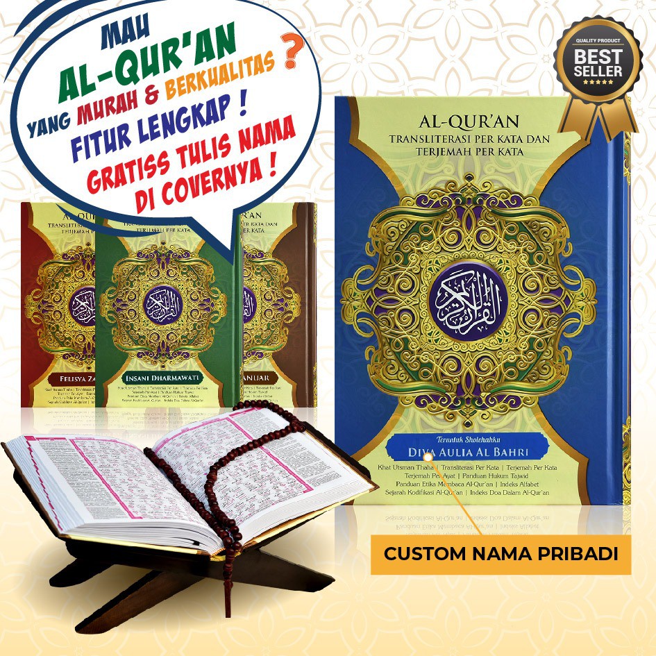Jual COD Al Quran Custom Nama Latin Perkata Al Khobir A5 - Al Quran Terjemah Perkata Ukuran ...