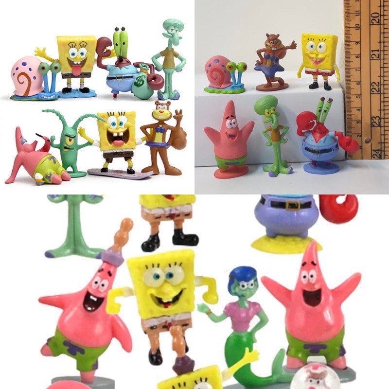 Jual Topper Kue Figure Spongebob Squarepants Set isi 10 dan 8 | Shopee ...