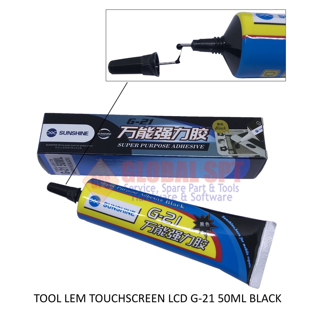 Jual TOOL LEM TOUCHSCREEN LCD G-21 50ML BLACK / TOOLS | Shopee Indonesia
