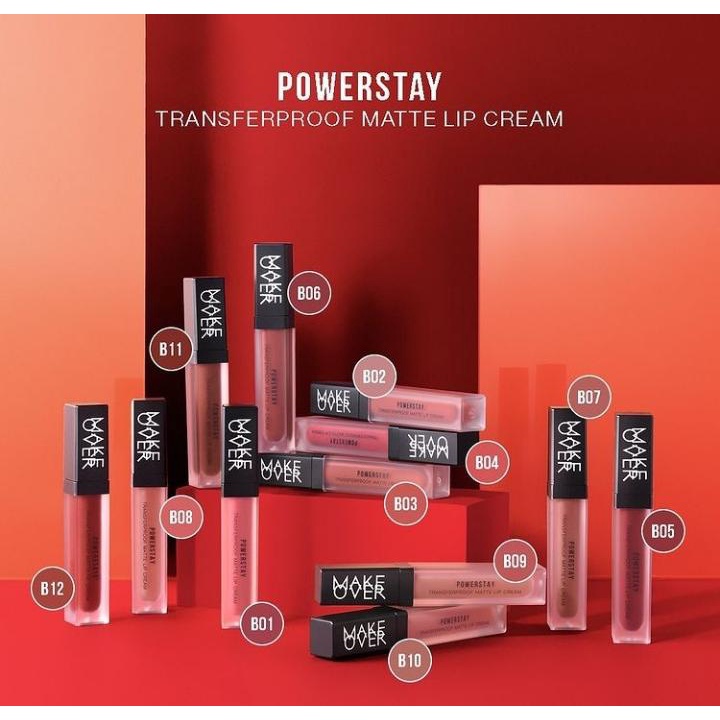 Jual MAKEOVER POWERSTAY TRANSFERPROOF MATTE LIPCREAM | Shopee Indonesia