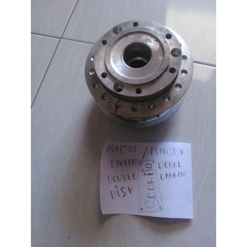 Jual adaptor cakram depan Scorpio double cakram double disk tromol ...