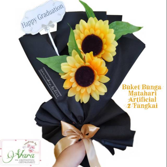 Jual Buket bunga matahari 2 tangkai / bunga matahari artificial / buket ...