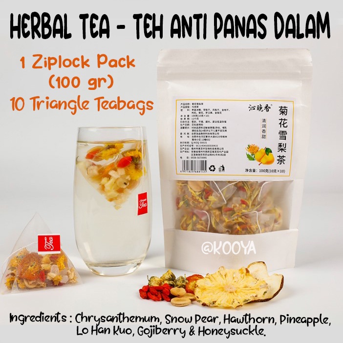 Jual Teh Anti Panas Dalam 1 Pack 10 Triangle Teabags Celup Herbal Tea ...