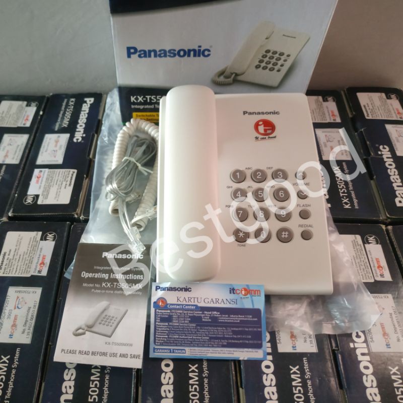 Jual Telepon Panasonic KX-TS505MX / KX-TS505MXW / 505 / indihome / rumah / kantor | Shopee Indonesia