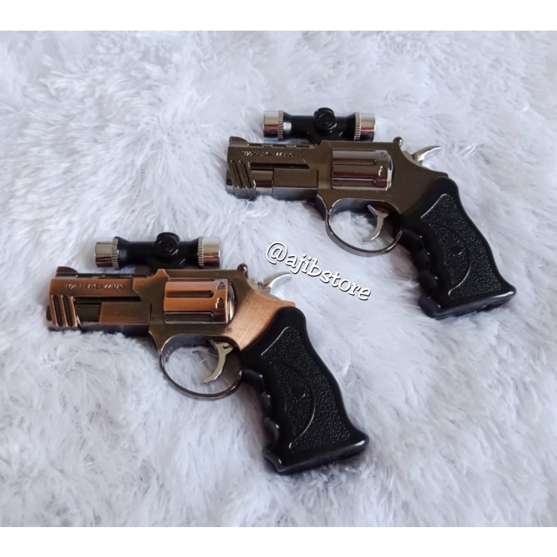 Jual KOREK API GAS BARA PISTOL REVOLVER LASER MINI KOREK PISTOL LASER ...