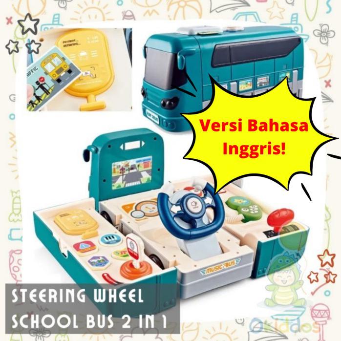 Jual SCHOOL BUS 2 IN 1 BUS STEERING WHEEL TAYO BUS MAINAN ANAK - BIRU ...