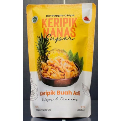 Jual Keripik kripik buah nanas renyah Kayavit Pandubima Kingkresh 80 ...