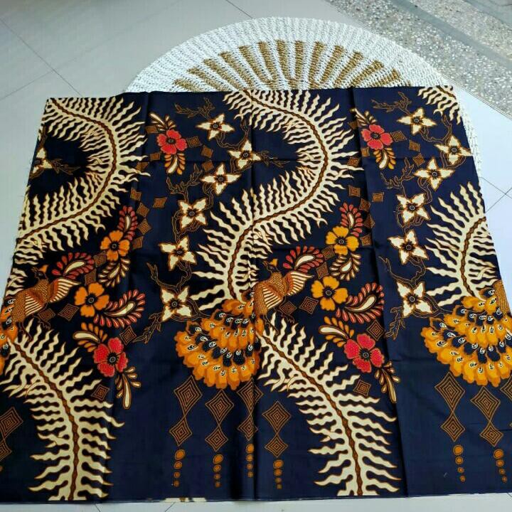Jual Kain Batik Katun merak akar kembang kuning LYNA | Shopee Indonesia