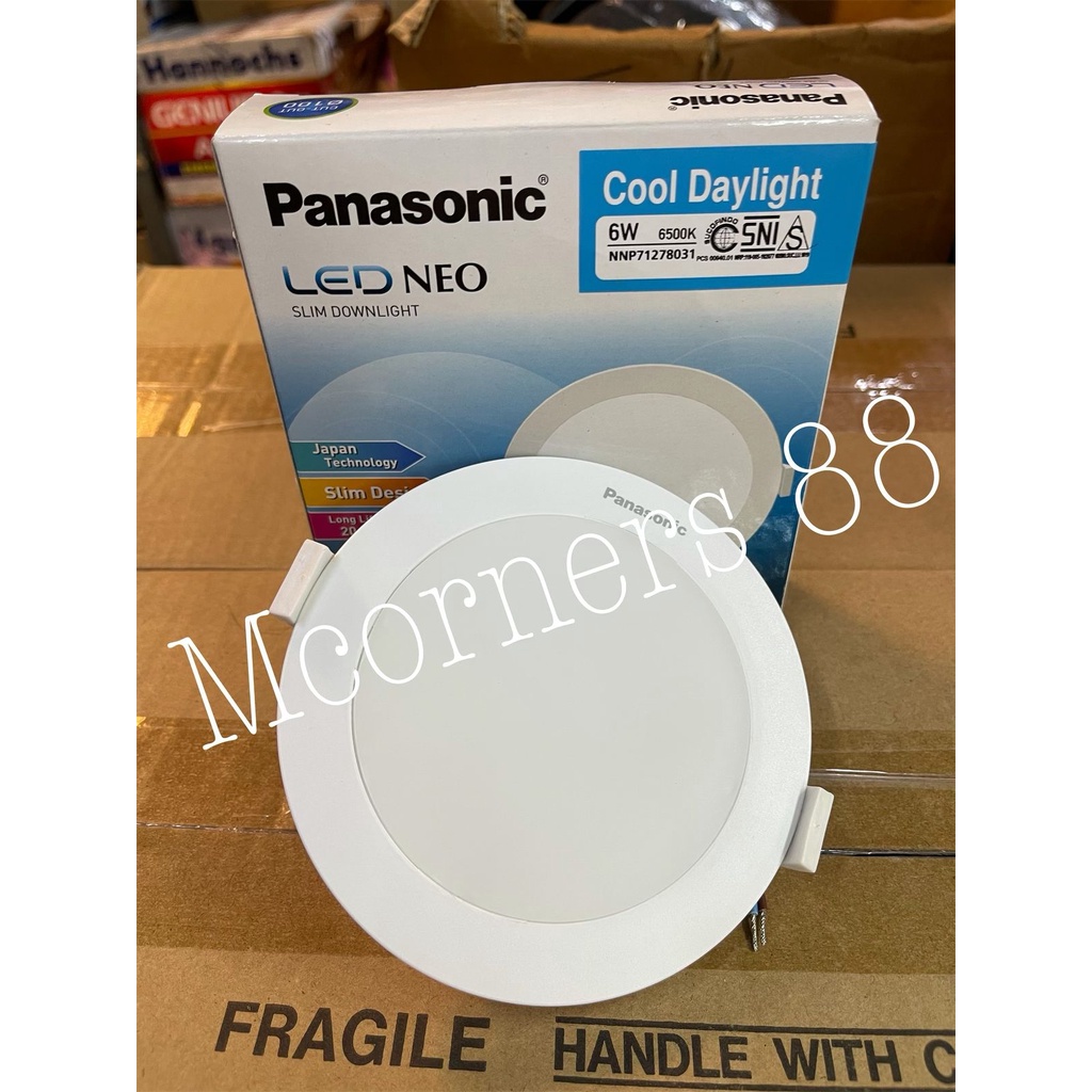Jual Panasonic Downlight LED NEO SLIM Inbow 6 Watt Bulat Putih / Kuning / Natural | Shopee Indonesia