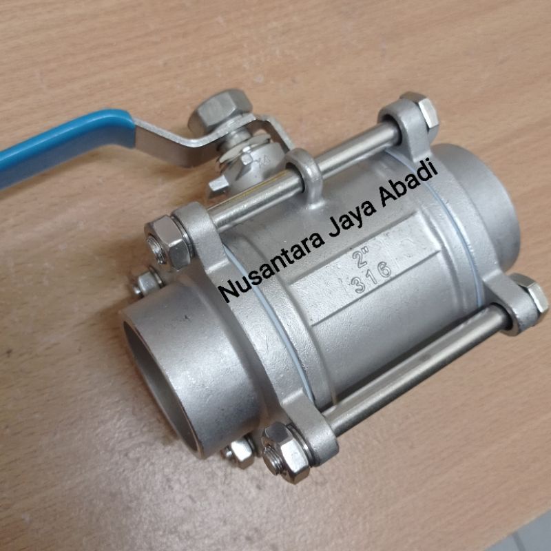 Jual Ball Valve Stop Kran Las BW Buttweld Stainless 316 2 " inchi DN 50 Sankyo Model 3pc ...