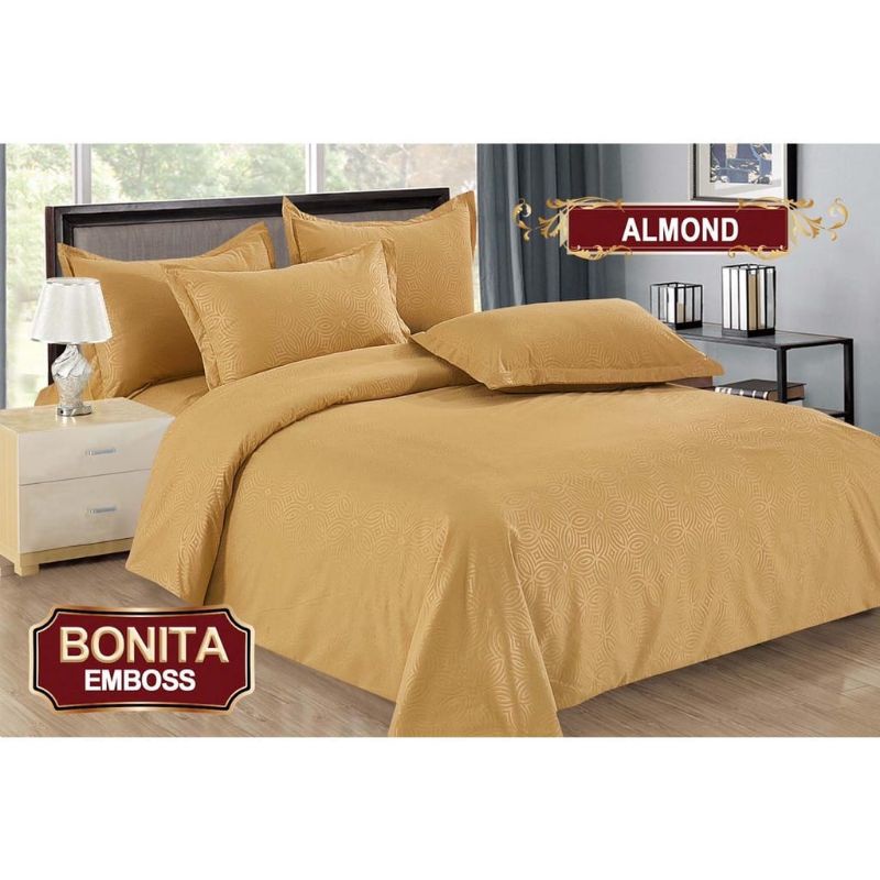 Jual Bonita - Satu Set Bed Cover Bonita Polos Emboss Fitted King ...