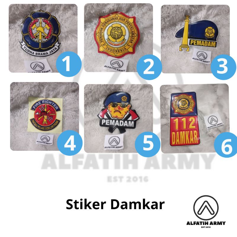 Jual Stiker Timbul Damkar Pemadam Kebakaran AlFatih Army 6x7 cm kaca | Shopee Indonesia
