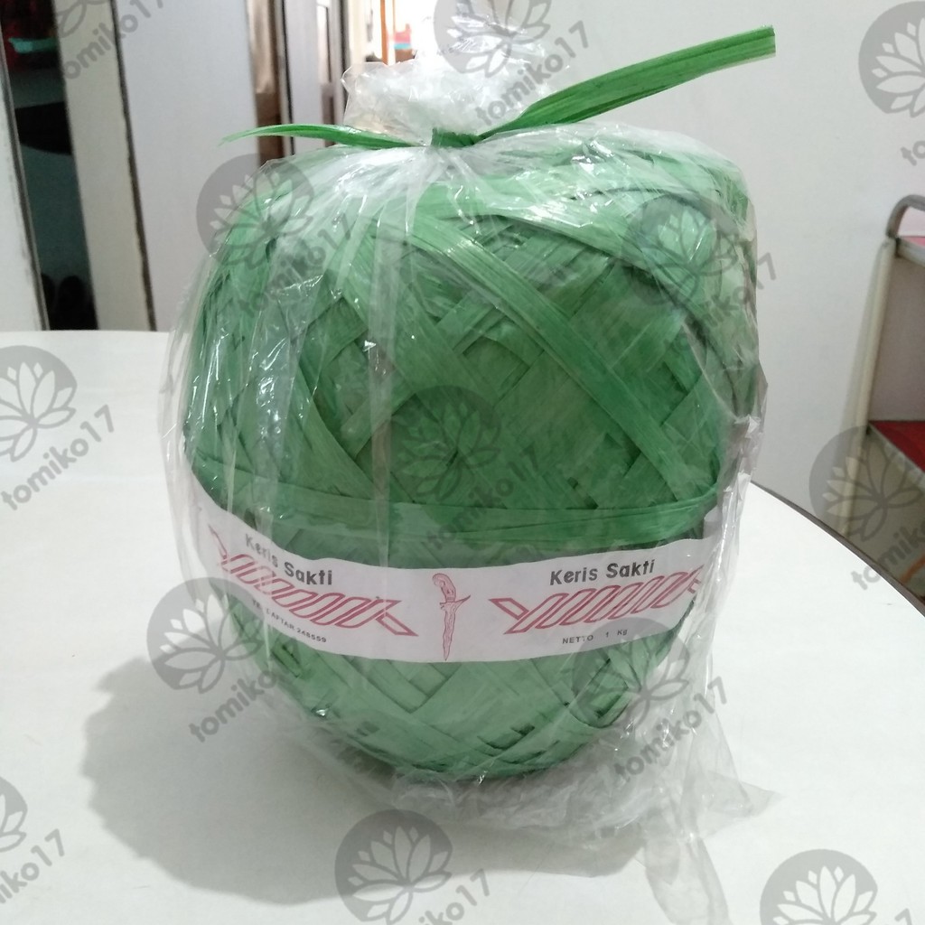 Jual TALI RAFIA MERK KERIS SAKTI 1 kg plastik warna ravia roll rol kuat ...