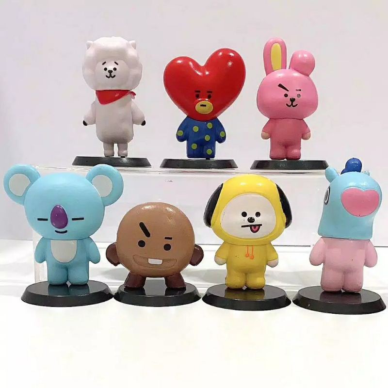 Jual Action Figure / Stand Miniatur / Pajangan Figuran / Cake Topper ARMY BTS BT21 KPOP Set ...