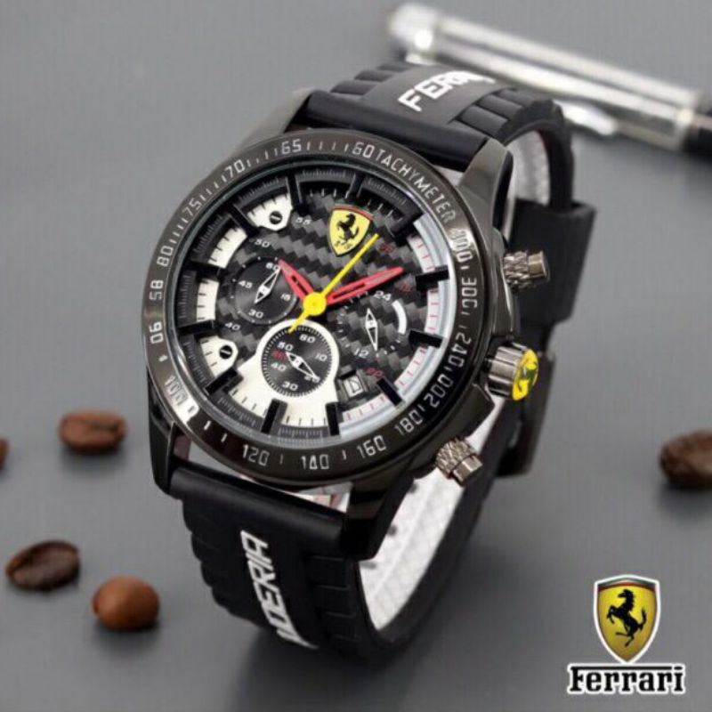 Jual Jam Tangan Ferrari Cronograp Tali Rubber - Jam Tangan Pria Ferrari ...