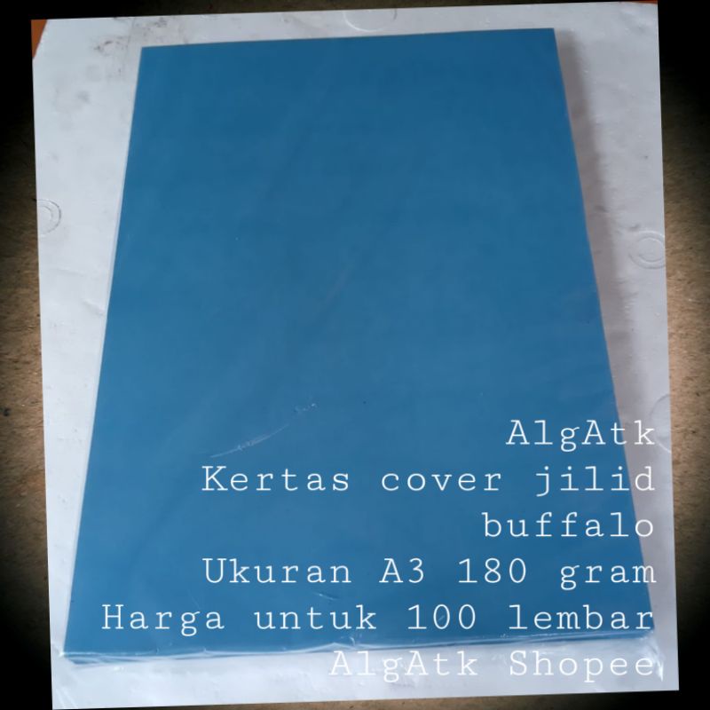 Jual 100 lembar kertas cover jilid buffalo ukuran A3 biru tua | Shopee ...