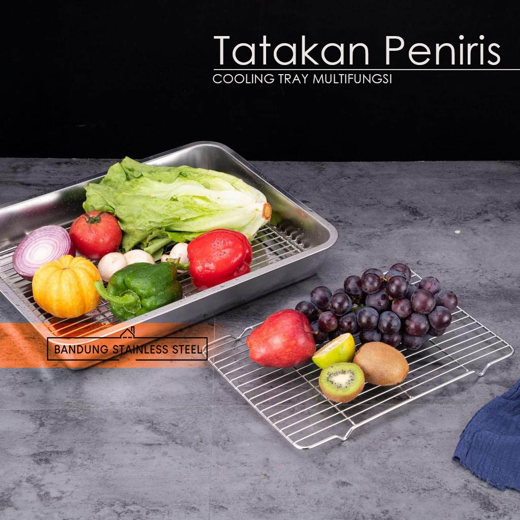 Jual 1Set Nampan 36X27 Plus Cooling Tray Tatakan Saringan Peniris ...