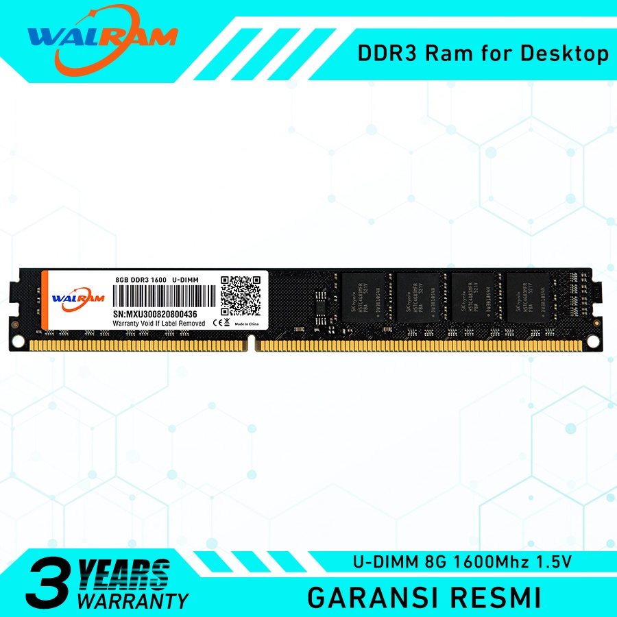 Jual Walram DDR3 1600MHz Desktop RAM 1.5V PC UDIMM 8GB 240Pin | Shopee ...