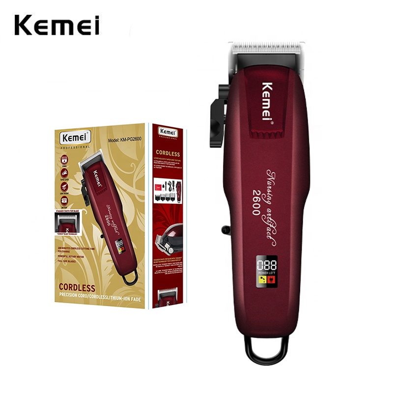 Jual Kemei KM-PG2600 Alat Cukur Rambut Hair Clipper Rechargeable Original | Shopee Indonesia