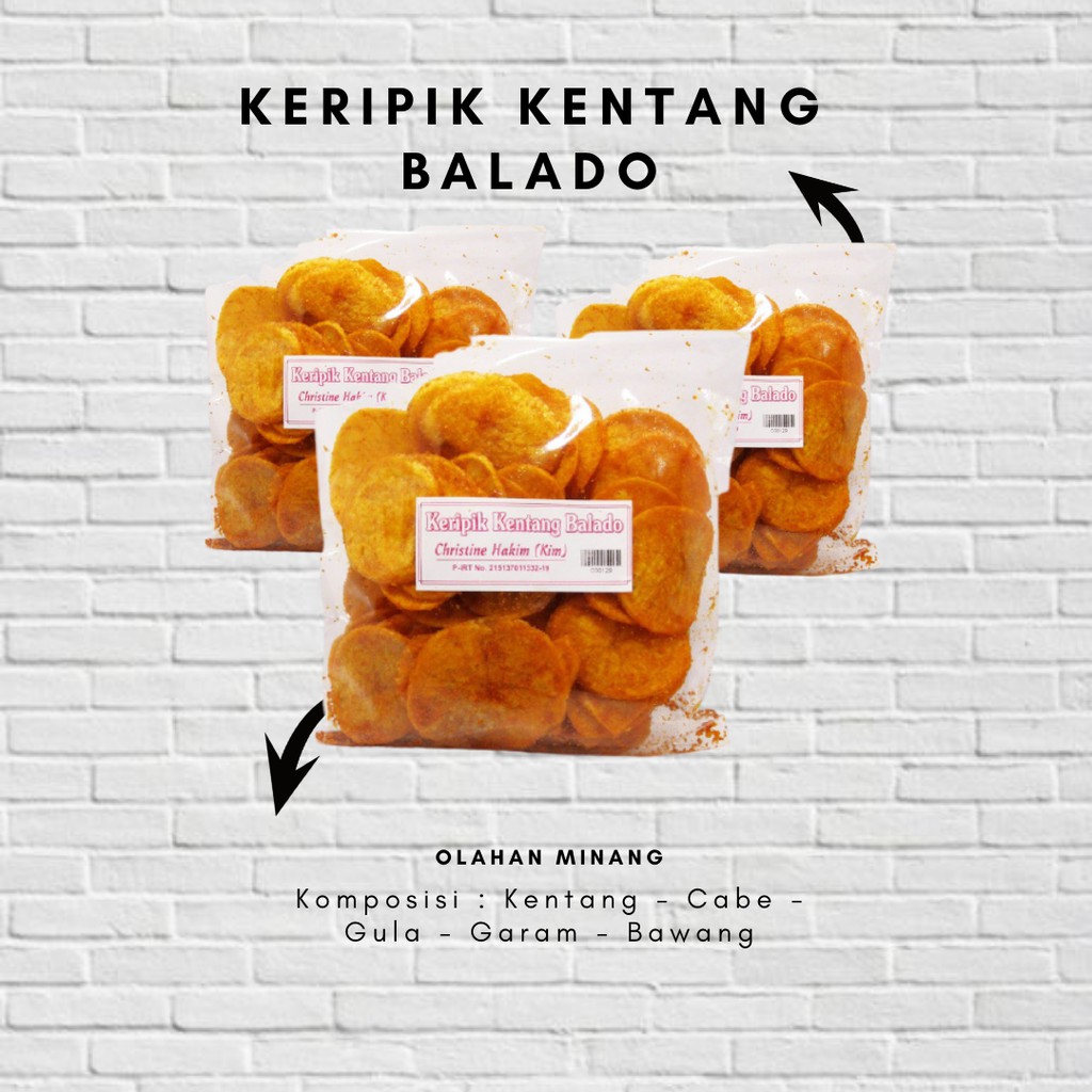 Jual Keripik Kentang Balado - Cemilan Khas padang - Makanan Ringan ...