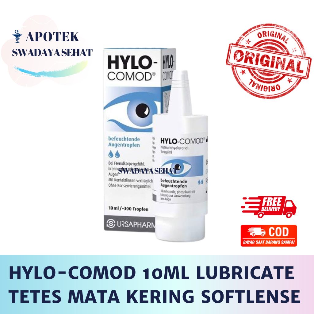 Jual HYLO-COMOD 10ML Lubricating Eye Obat Tetes Softlense Mata Hylo ...