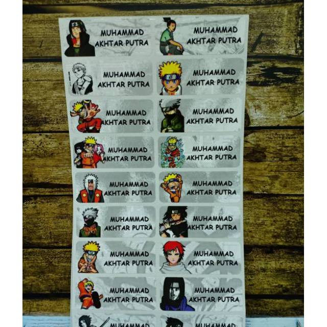 Jual Naruto Label nama sticker label name waterproof | Shopee Indonesia