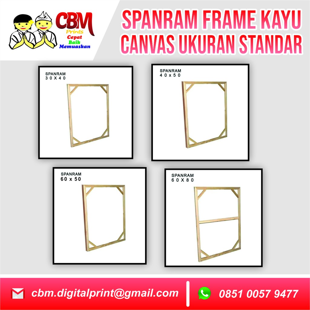 Jual Spanram Frame Kayu Kanvas Ukuran Standart | Shopee Indonesia