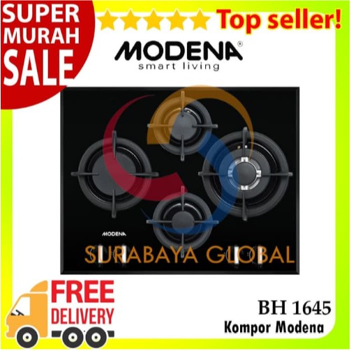 Jual Kompor Tanam Modena Built-In Hob Gas 60 Cm 4 Tungku BH 1645 ...