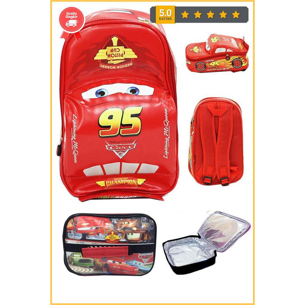 Jual Tas Ransel Sekolah Anak Tk Cars On The Road 3D Timbul Lb Jntna8900 ...