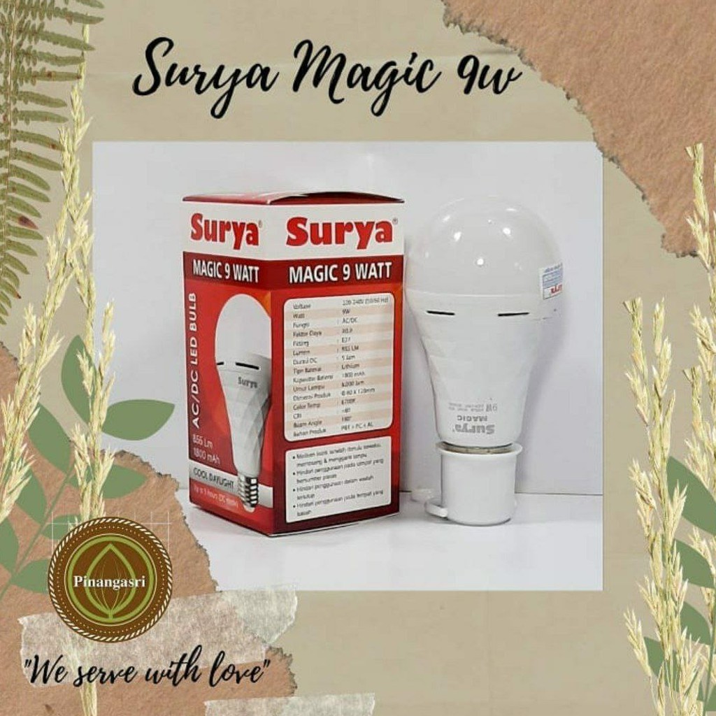 Jual Lampu Emergency Surya Magic 9W 12W & 18W Watt LED MAGIC SURYA 9 12 ...