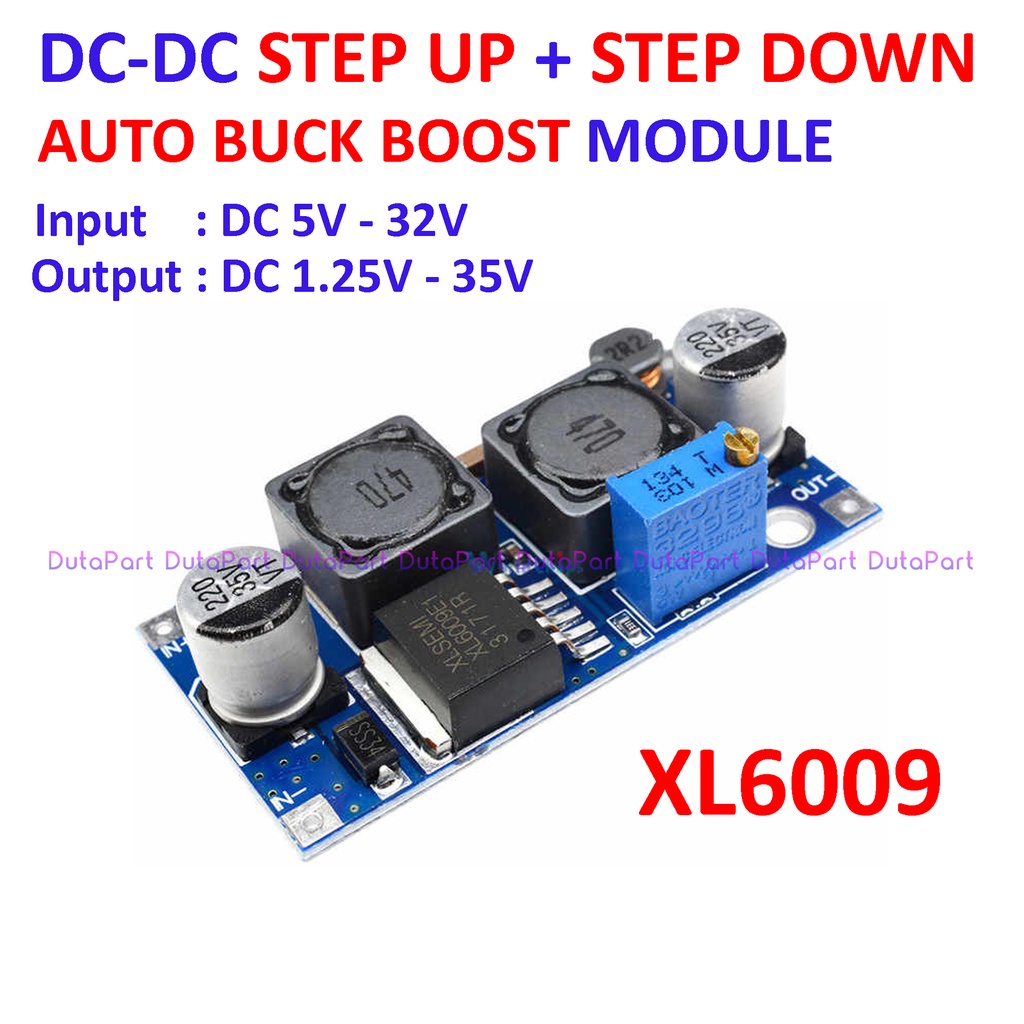 Jual [Duta-TNG] DC-DC STEP UP + STEP DOWN Auto Adj Buck Boost Converter Module XL6009 | Shopee ...