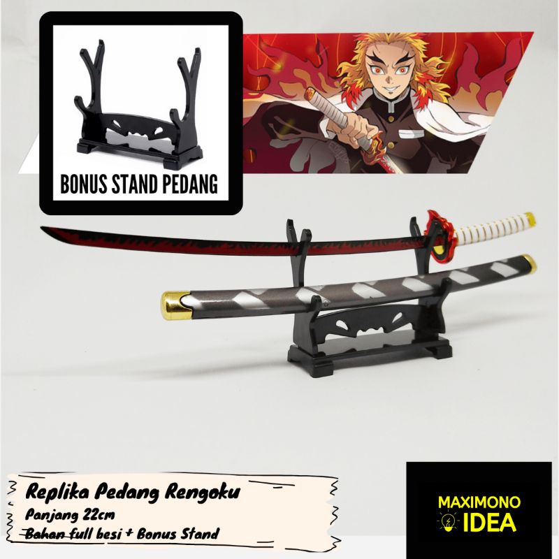 Jual Gantungan Kunci Pedang Demon Slayer Rengoku Kyojuro Kimetsu no ...