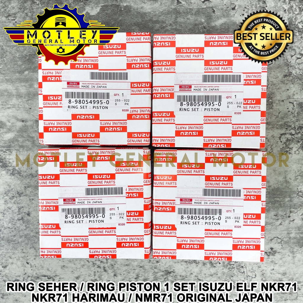 Jual RING SEHER SEKER PISTON ISUZU ELF NKR 71 NKR71 HARIMAU NMR71 NMR ...