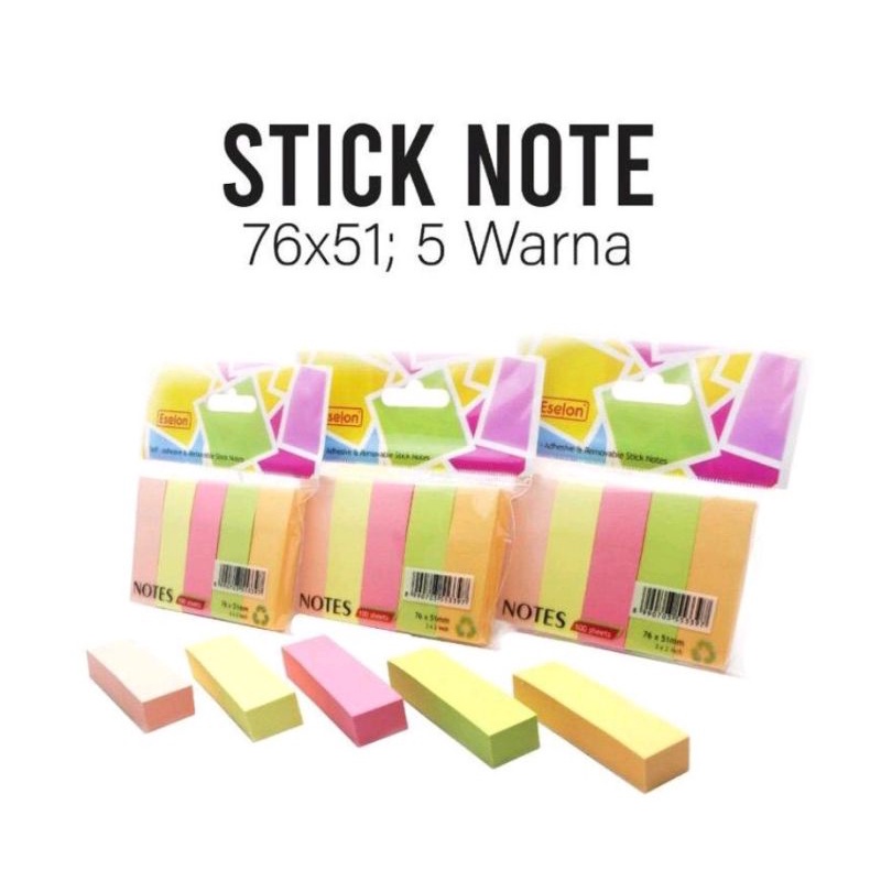 Jual ECER STICKY NOTES ESELON / STICKY NOTES POLOS 76x51 MM | Shopee ...