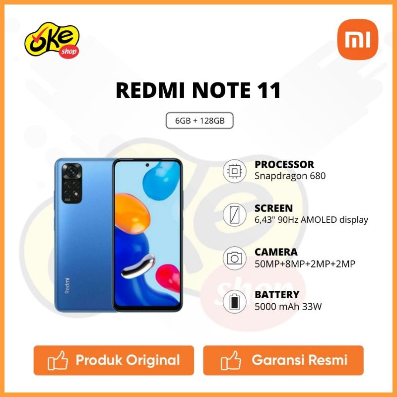 Jual Xiaomi Redmi Note 11 ( 6GB/128GB ) - Garansi Resmi Xiaomi ...