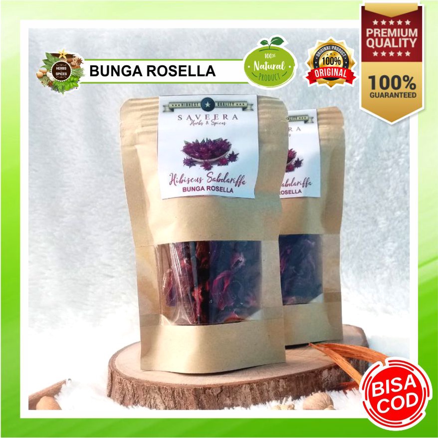 Jual BUNGA ROSELLA KERING / TEH HERBAL ROSELA MERAH , 100% ASLI ALAMI ...