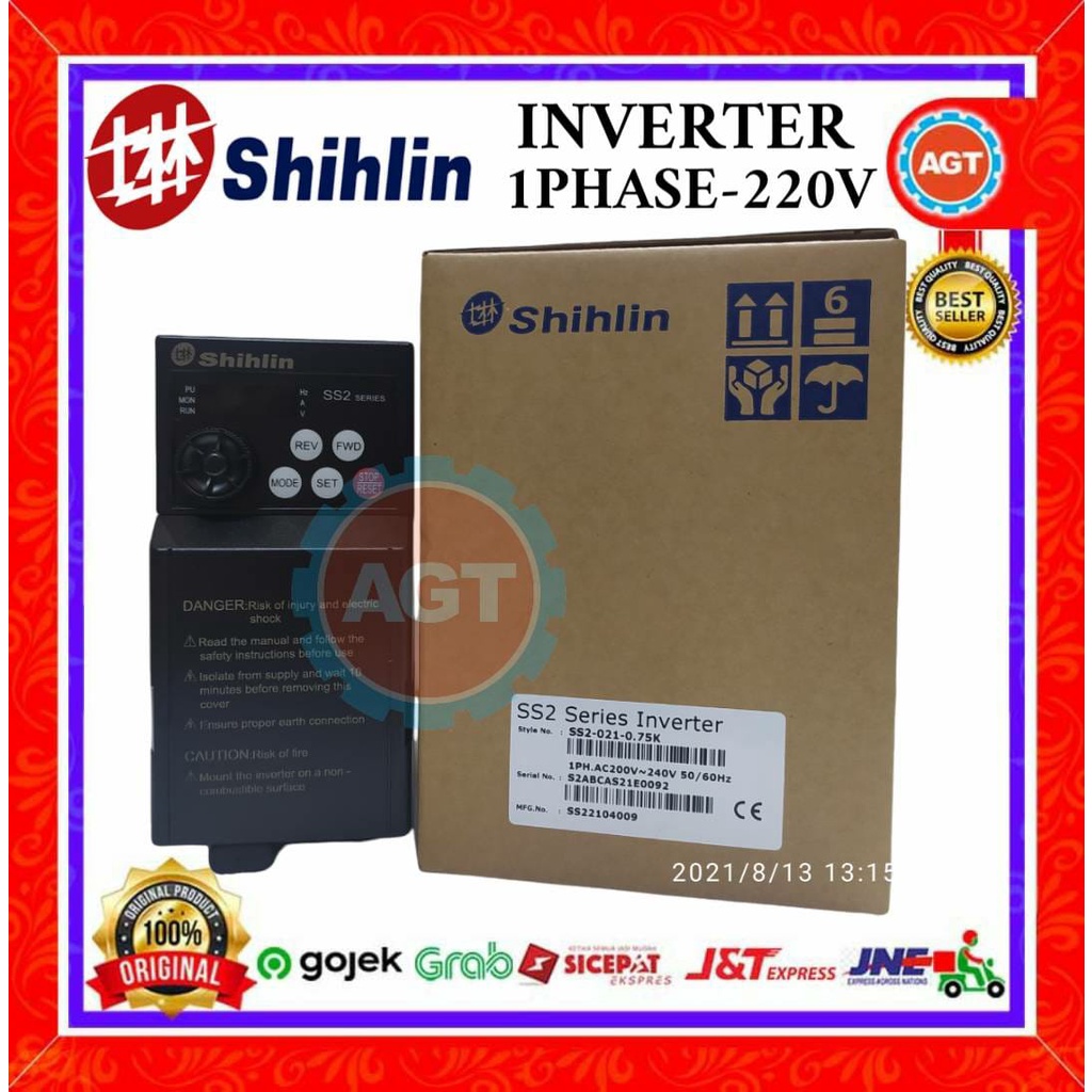 Jual SHIHLIN INVERTER SHIHLIN 1PHASE SS2-021 / 0.75KW-1HP-1PHASE-220V ...