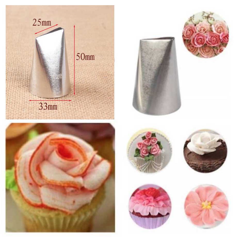 Jual Spuit mawar besar no 128 impor alat dekorasi kue ulang tahun ...