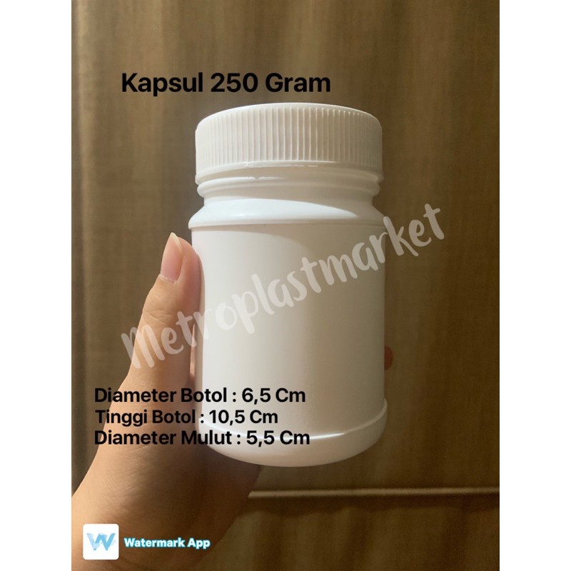 Jual botol kapsul 250 gram botol lem 250ml POTLEM | Shopee Indonesia
