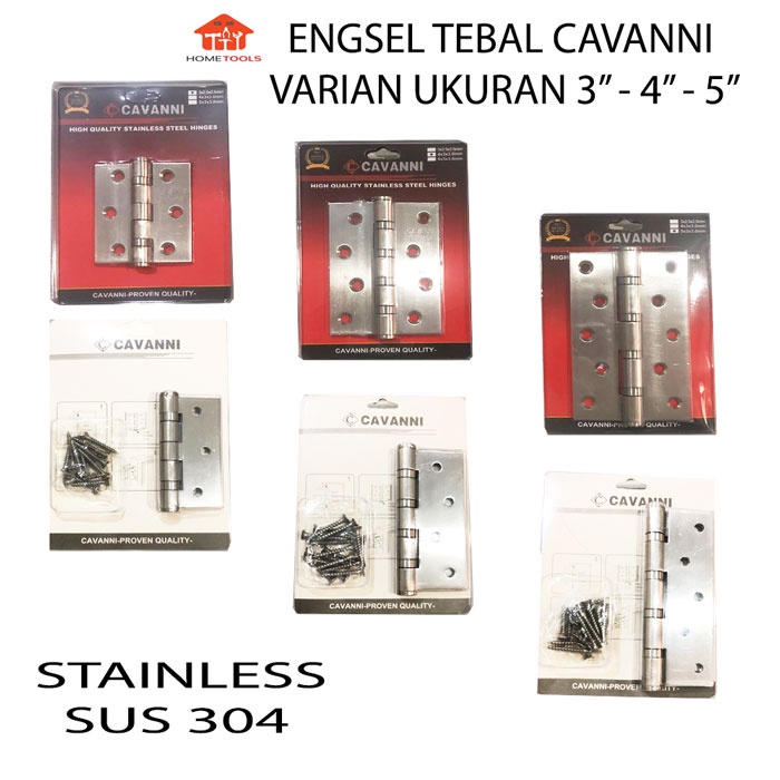 Jual ENGSEL TEBAL STAINLESS SUS 304 Varian Ukuran 3" - 4" - 5" SILVER ...
