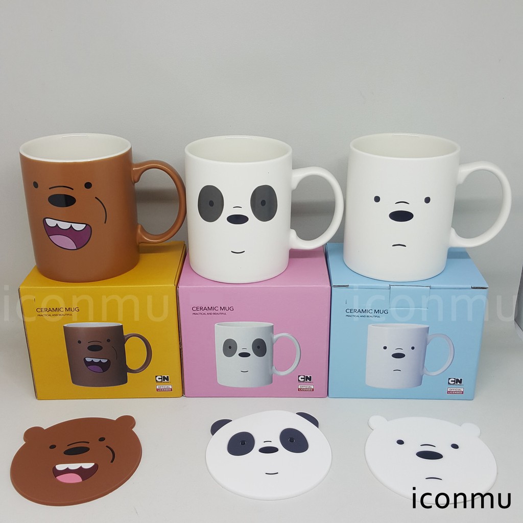 Jual Miniso Gelas / Cangkir 340 ML Karakter We Bare Bears - Grizzly ...