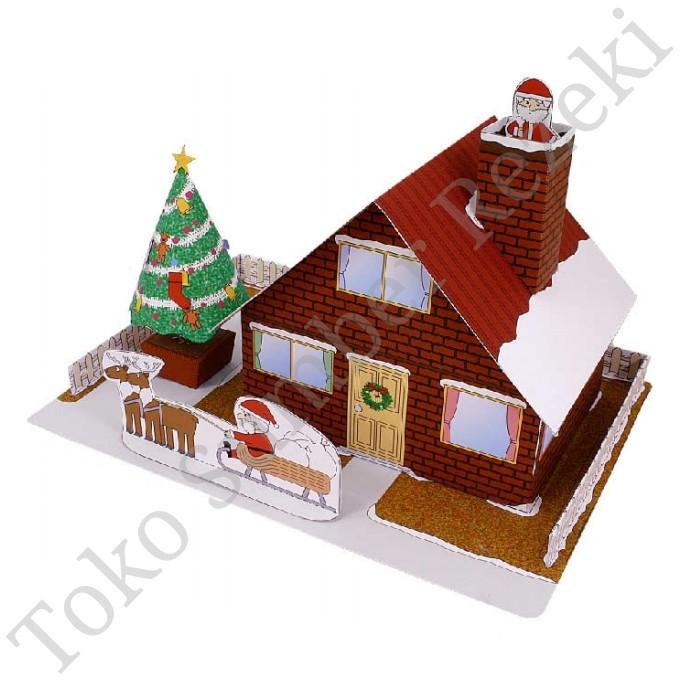 Jual Puzzle | Santa Clause House Christmas 3D Paper Craft Rumah Natal ...
