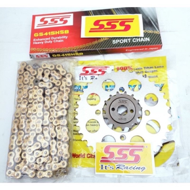 Jual GIR GEAR GEARSET SSS 415 SATRIA FU OLD SATRIA FU NEW GSX 150 ORIGINAL FULL SSS | Shopee ...