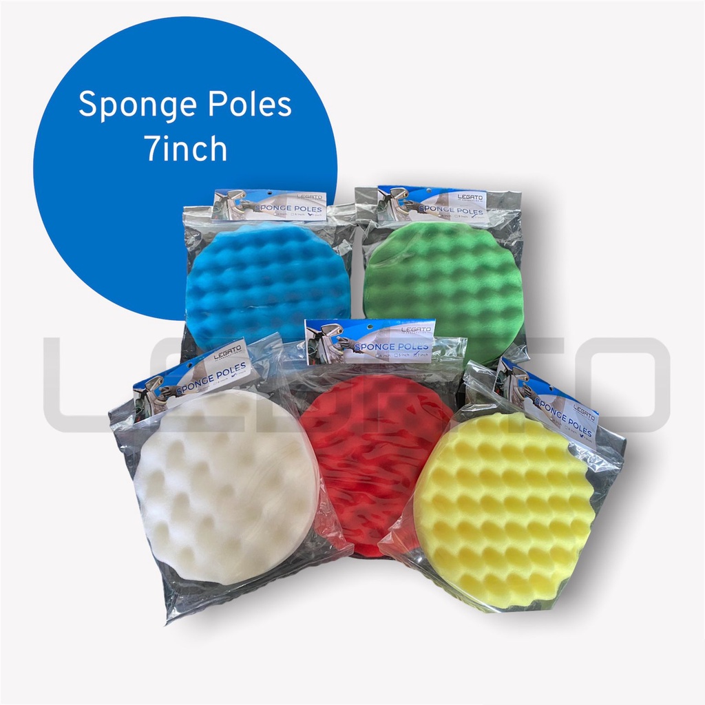 Jual SPONGE POLES 7inch GELOMBANG VELCRO BUSA MESIN POLES LEGATO ...