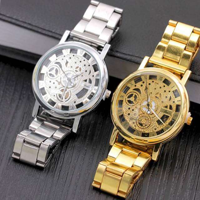 Jual Jam Tangan Unik Pria Skeleton Transparan Fashion Watch | Shopee ...