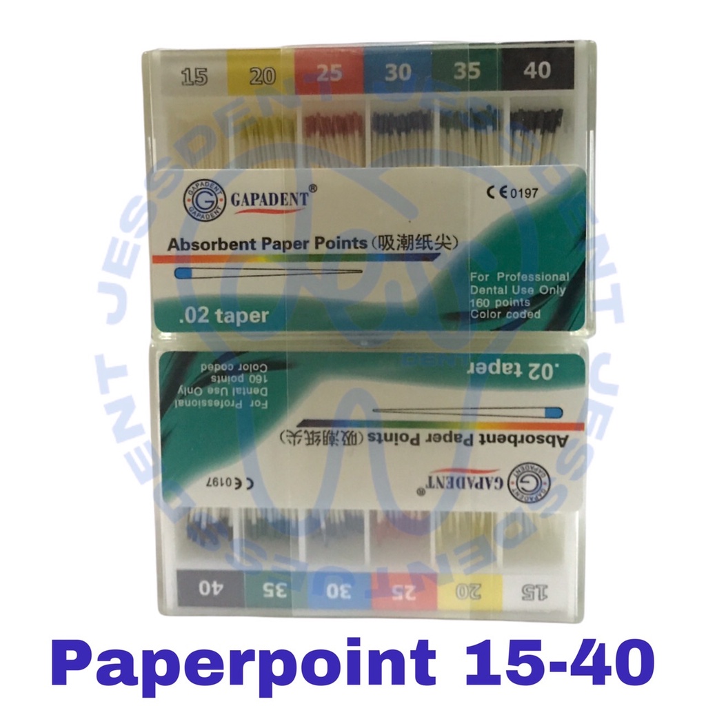 Jual dental paper point 15-40 assorted gapadent | Shopee Indonesia