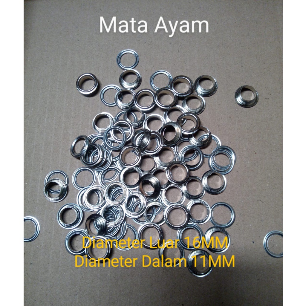 Jual ( ISI 50 PCS ) MATA AYAM / MATA IKAN / RING /DIAMETER 11MM ...