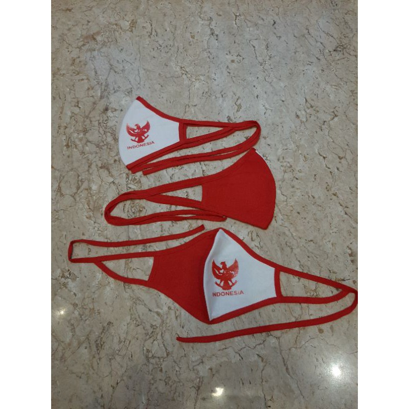 Jual MASKER KAIN MERAH PUTIH GARUDA | Shopee Indonesia
