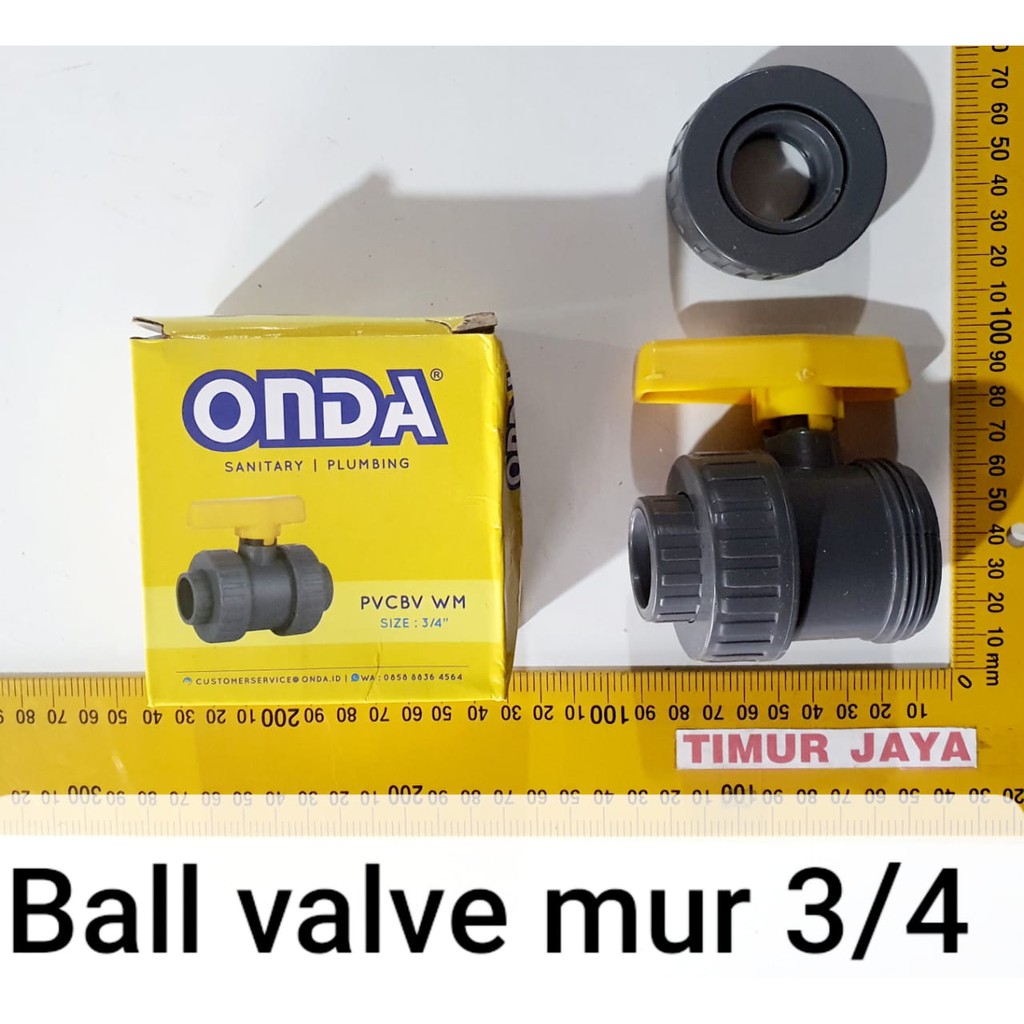 Jual STOP KRAN WATER MUR ONDA PVCBC WM 3/4" inch PVC Ball Valve ...
