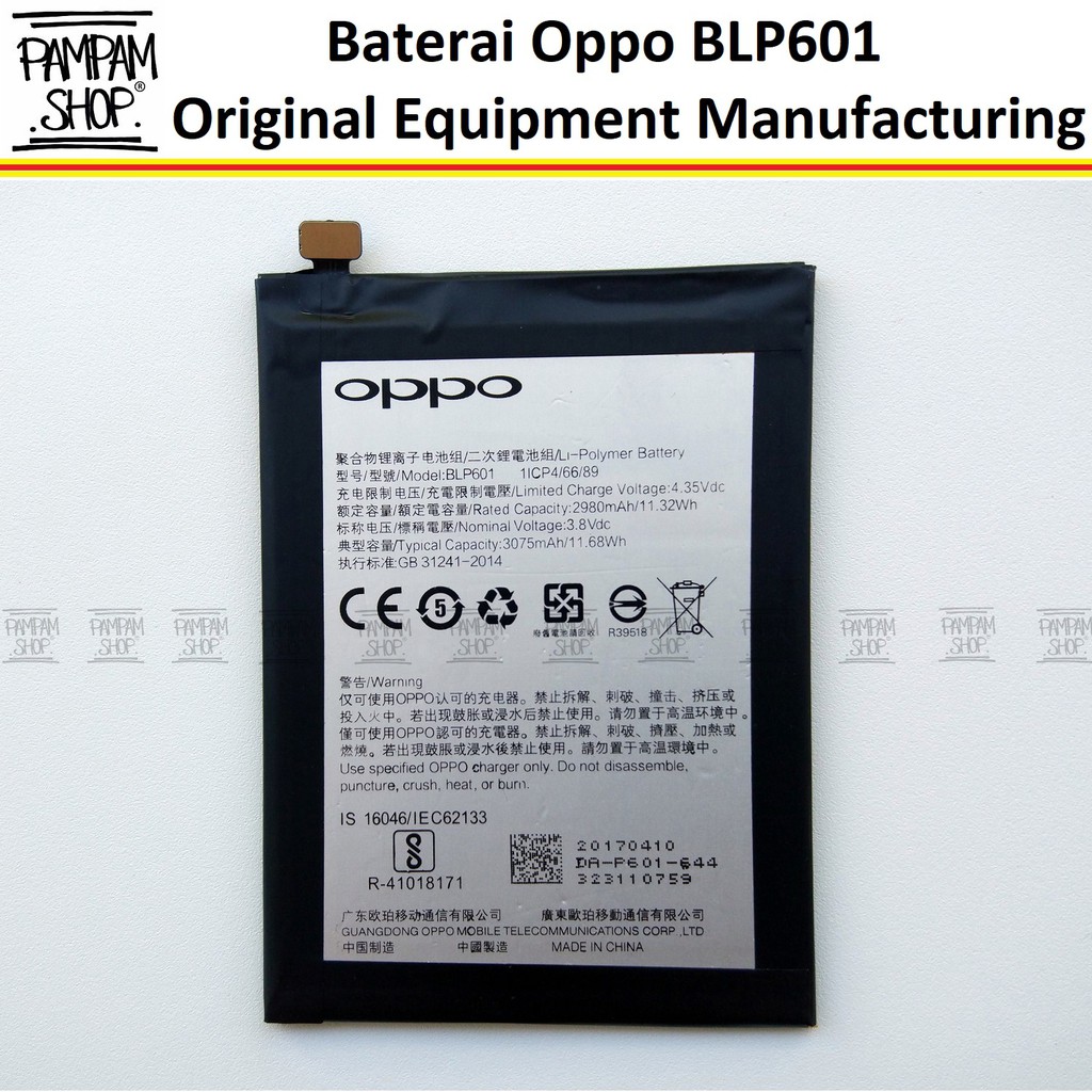 Jual Baterai Oppo F1S A59 BLP601 Original OEM Batre Batrai Battery BLP 601 HP F1 S Handphone ...
